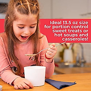 StarPack Ice Cream Containers for Homemade Ice Cream (6 Pcs) - Reusable Ice Cream Containers With Lids - No Leak & Frost Ice Cream Storage Containers For Freezer - 13.5oz per Ice Cream Container