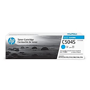 Samsung CLTC504S Toner, 1800 Page-Yield, Cyan