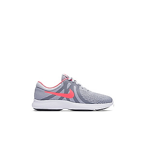 Nike Unisex-Child Revolution 4 (GS) Running Shoe, Wolf Grey/Racer Pink-Cool Grey-White, 6 M US Big Kid