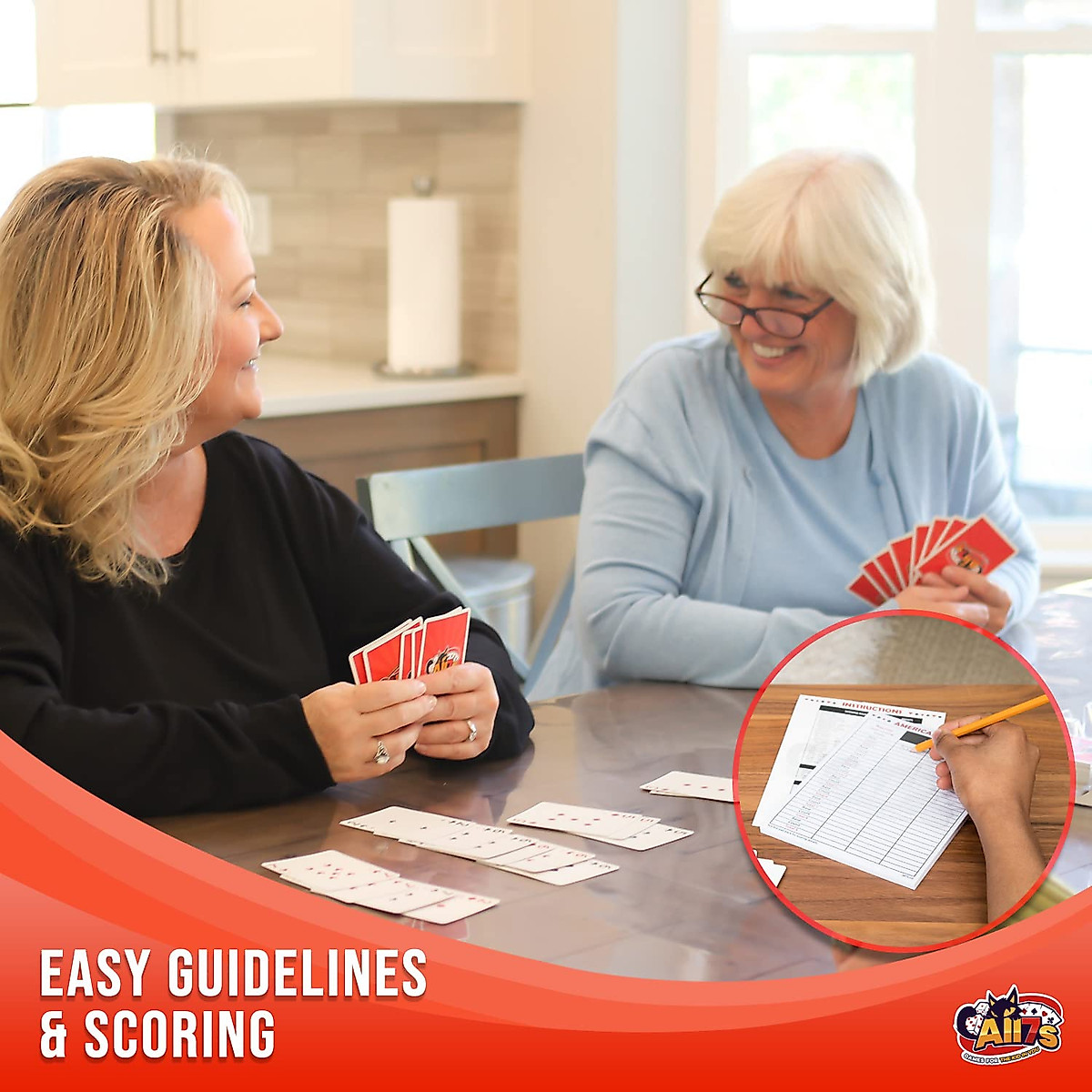 Deluxe Canasta Cards Set with Point Values, The Classic Card Games for Adults and Family Game Night, Best Games for 2 Players or More