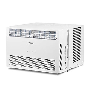 TOSOT 10,000 BTU Window Air Conditioner - Energy Star, Modern Design, and Temperature-Sensing Remote - Window AC for Bedroom, Living Room, and attics up to 450 sq. ft. , White