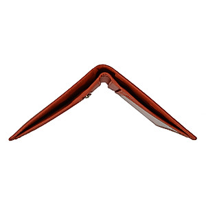 Marshal Brabd New Premium Leather Checkbook Wallet ID Credit Card Organizer (Orange)