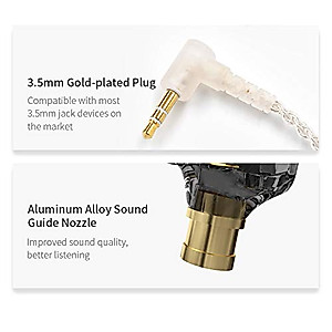 CCA C10 Pro in-Ear Earphone, HiFi Stereo in-Ear Monitor High Resolution Earbud Headphone, 4BA+1DD Five Driver in-Ear Earphones with C Pin Detachable Cable (No Mic, Purple)