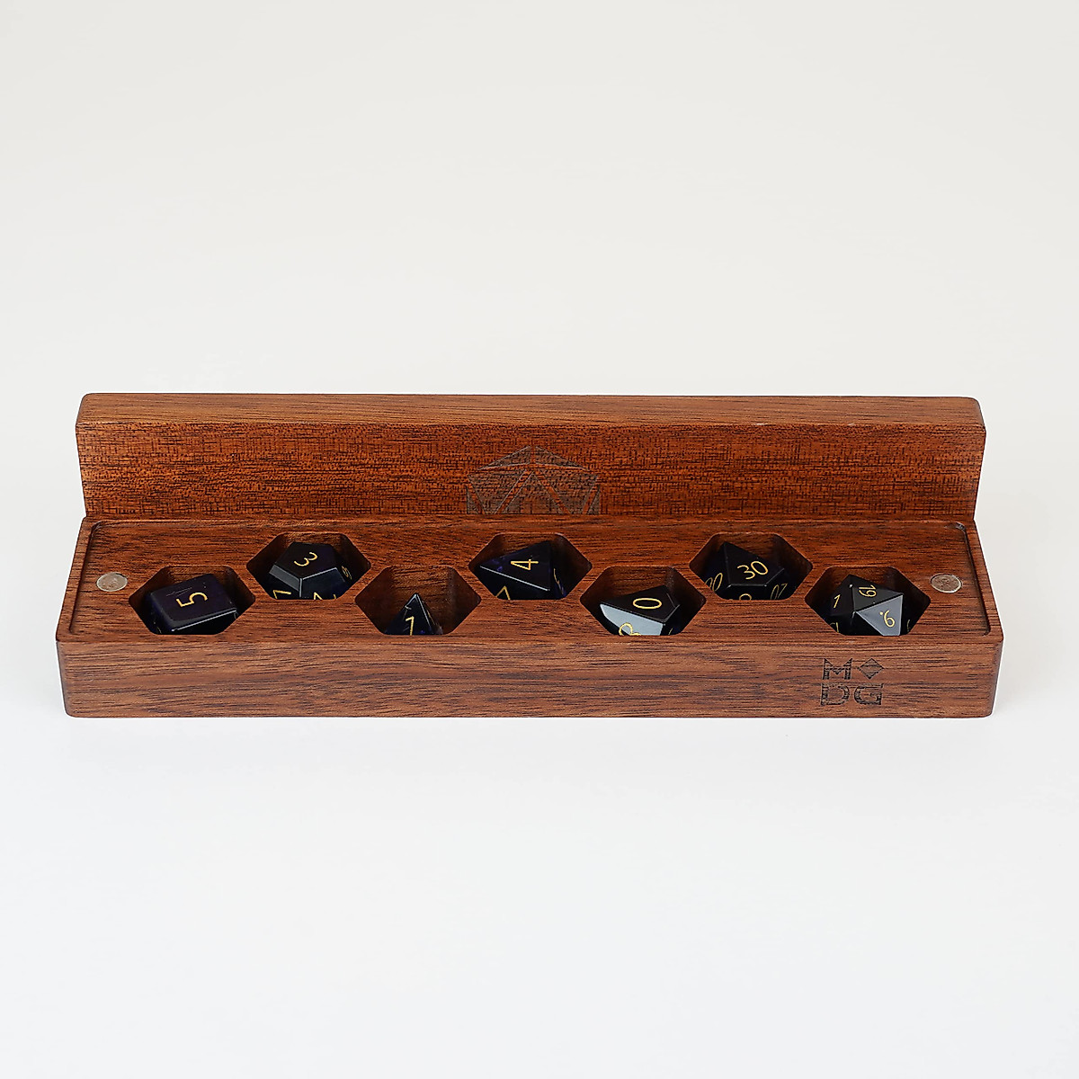 FanRoll by Metallic Dice Games Premium Wood Dice Vault: Purple Heart, Role Playing Game Dice Accessories for Dungeons and Dragons