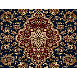 Kirsten Traditional Oriental Navy Scatter Mat Rug, 2' x 3'