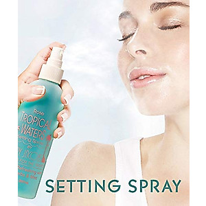 Terry Jacobs Tropical Waters Rose Water Makeup Setting Spray | Alcohol-Free, Oil-Free, Long-Lasting Face & Hair Mist | Travel Size, Hydrating Setting Spray for Makeup, Cruelty-Free Cosmetics | 4 Fl Oz