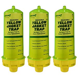 RESCUE! Reusable Yellowjacket Trap – Includes Attractant - 3 Traps