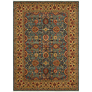 Unique Loom Edinburgh Collection Area Rug - Monroe (9' x 12' 2" Rectangle Blue/Brown)