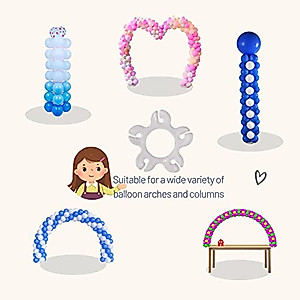 Miliocry Balloon Clips 50 pcs, Balloon Arch Bracket Buckle,Balloon Flower Connectors Clip Holders for Decor Balloon Arch Column Stand Garland Birthday Wedding Baby Shower Party Decorations