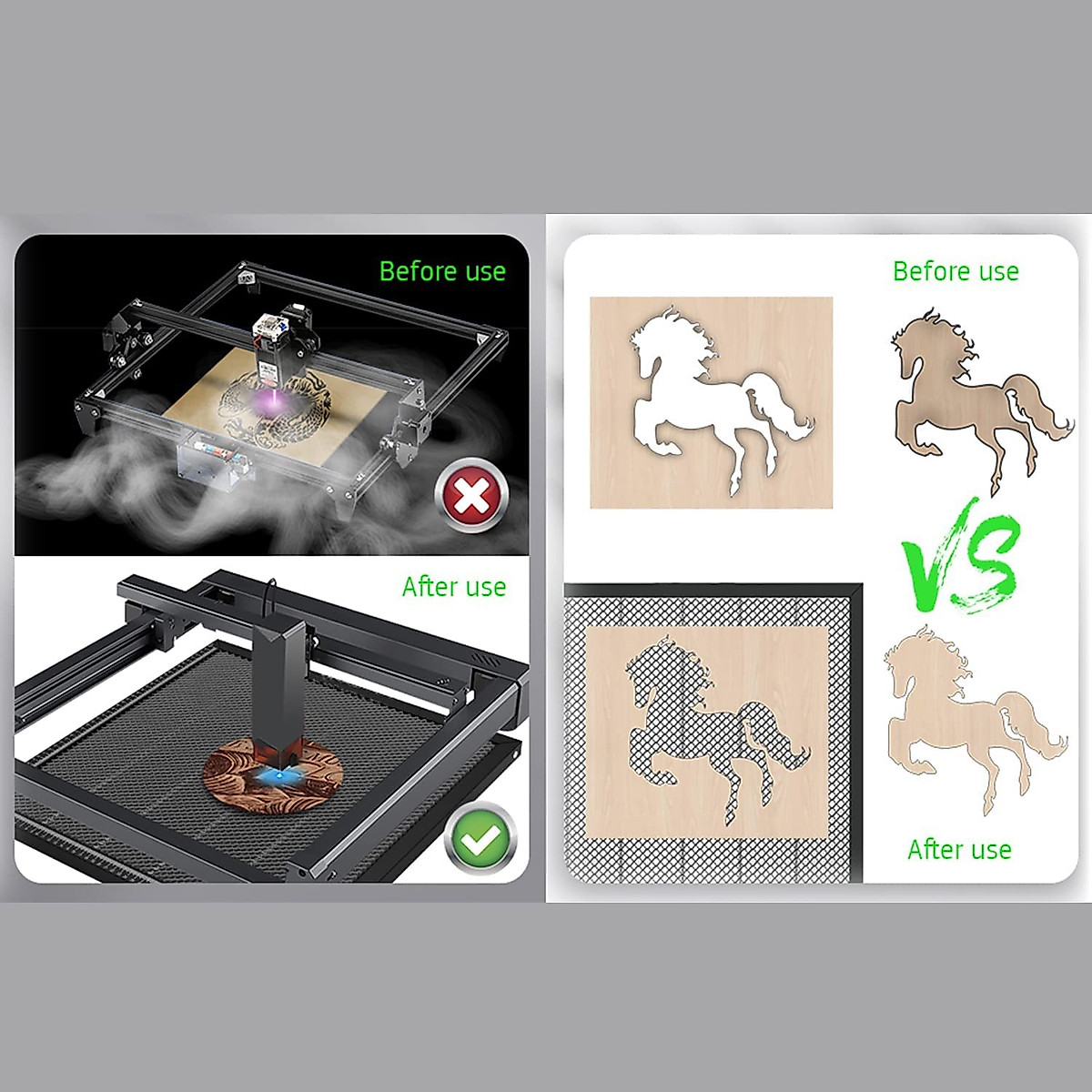 Simhevn Honeycomb Working Table 400x400x22mm(15.75 x 15.75x0.87''), Laser Cutting Honeycomb Laser Bed for CO2 or Diode Laser Engraver Cutting Machine, Laser Engraver Accessories, Smooth Edge Cutting