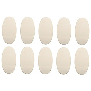 SEWACC Homemade Ornaments 10pcs Unfinished Hanging Wood Sign Oval Blank Door Plaque DIY Wood Chips Banners Garden Decorations for Wall Door Window 14x27CM Woodsy Decor