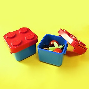Oxford Brick Lunch Boxes Bento for Children Toddler Kids to Go for Travel and Picnic (Non-Toxic Material Used Product) (Bento)