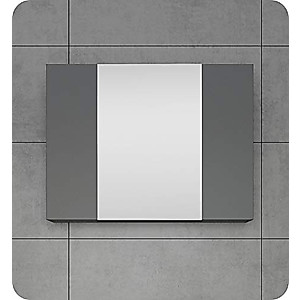 Fresca 32" Gray Medicine Cabinet w/ 3 Doors