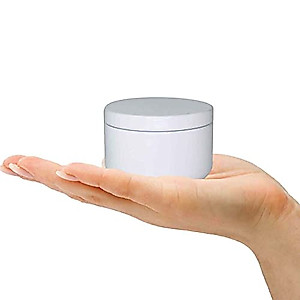 20 Pack 50ml Round White Metal Aluminum Cans Tin Empty Candle Tins Storage Container for DIY Candles Cosmetic Crafts Spice Tea Gift