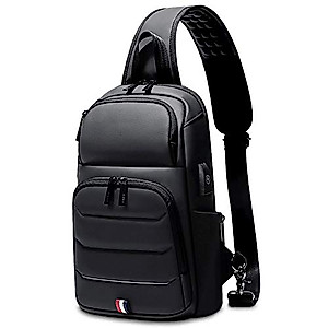 YUKABAN Sling Bag Waterproof Crossbody Chest Bag Sling Backpack with USB Charging Port One Shoulder Bag for Men Women