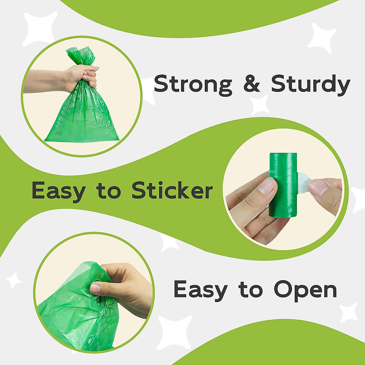 540 Count Dog Poop Bags Rolls, 9" x 13" Dog Bags for Poop, 100% Leak Proof and Strong Sturdy Doggie Poop Bags, Pet Waste Bags, Lavender, Scented