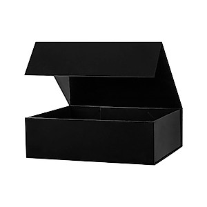 MUMUPACK White Gift Box 12x8x4.5 Inches,White Gift Box with Lid Contains Card, Ribbon,Collapsible Gift Box with Magnetic Lid Bridesmaid Proposal Gift Boxes (1 Pack)