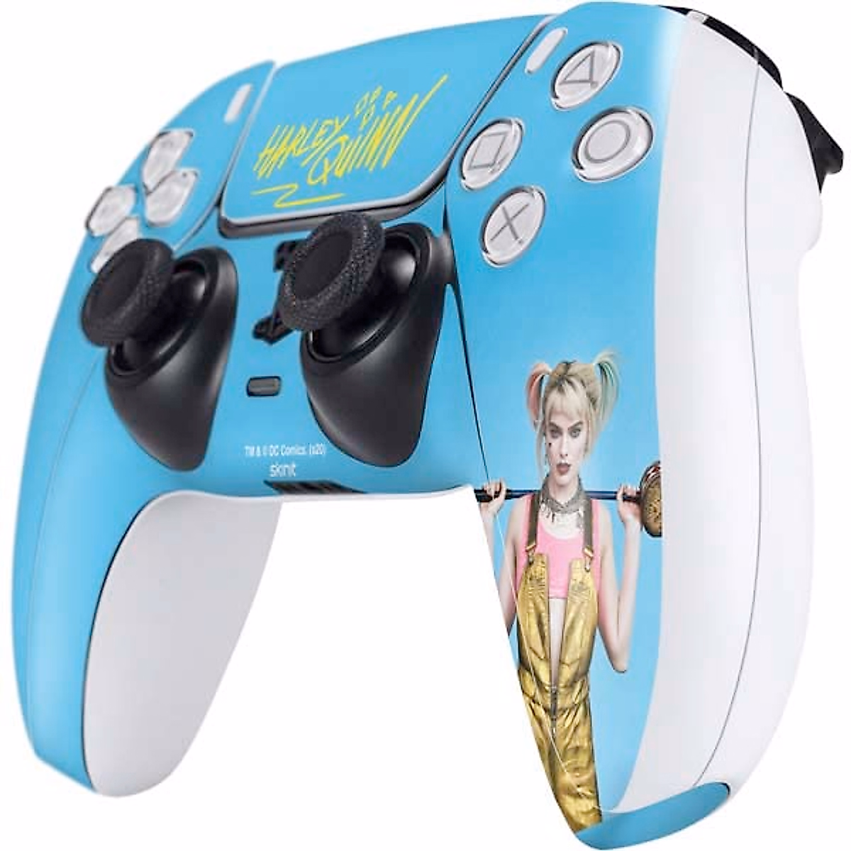 Skinit Decal Gaming Skin Compatible with PS5 Controller - Officially Licensed DC Comics Harley Quinn Movie Charcater Poster Design