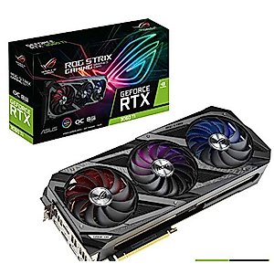 ASUS ROG STRIX NVIDIA GeForce RTX 3060 Ti OC Edition Gaming Graphics Card (PCIe 4.0, 8GB GDDR6, HDMI 2.1, DisplayPort 1.4a, Axial-Tech Fan Design, 2.9-Slot, Super Alloy Power II, GPU Tweak II)