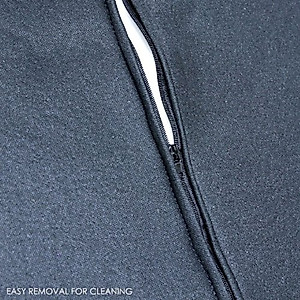 YupbizAuto New Breathable Comfortable Ergonomic Orthopedic Wedge Car Seat Office Chair Back Support Cushion and Lumbar Twin Pack (Tan Leatherette)