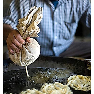 Celebrate Festival Jalebi Cloth to make Perfect Jalebi - 16 x 16 cloth with perfect stich and hole, Off-White