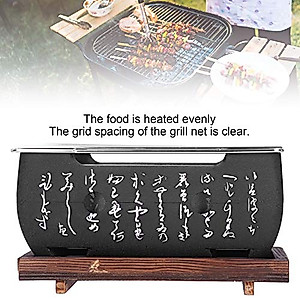 Barbecue Grill, Aluminium Alloy Japanese Style BBQ Grill Portable Camping Grill Stove Independent Charcoal Plate Easy to Clean Barbecue Charcoal Grill for Outdoor Camping Hiking Picnics