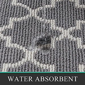 Pauwer Kitchen Rugs Runners for Hallways 2x10, Absorbent Door Mats Indoor, Washable Entryway Rug Runner, Farmhouse Laundry Room Rug, Non Slip Throw Rugs Carpet Runners for Hallway Entryway,Grey