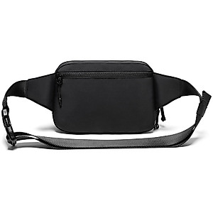 Belt Bag for Women and Men 2L Large Crossbody Fanny Pack Fashion Waist Packs with Adjustable Strap for Travel Workout Gifts for Teen Boys Women Men (Black)