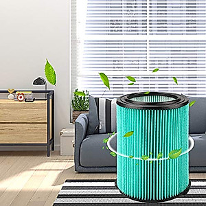 PIGUOAT VF6000 5-Layer Replacement Filter for Ridgid 5-20 Gallon Wet Dry Vac Vacuums WD5500 WD0671 WD6425 WD7000 WD1280 WD1851 WD1680 WD1956 RV2400A 1400RV RV2600B, Fit for Husky 6-9 Gallon Vacs