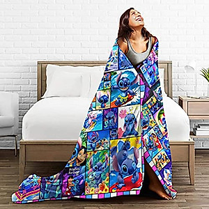 Cartoon Blanket Super Soft Flannel Throw Blanket Warm Comfortable Blanket Gifts for Adults All Season 50"X40"