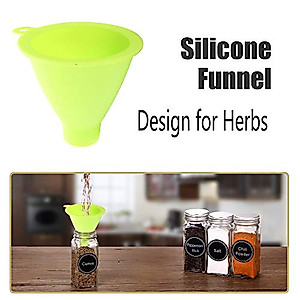 SWOMMOLY Spice Rack Organizer with 36 Empty Square Spice Jars, 396 Spice Labels with Chalk Marker and Funnel Complete Set, for Countertop, Cabinet or Wall Mount,Silver