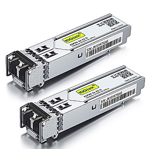10Gtek 1.25G SFP 1000Base-SX Multimode LC Fiber Transceiver, 850nm MMF, 550m, for Cisco GLC-SX-MMD/SFP-GE-S, Meraki MA-SFP-1GB-SX, Fortinet, Ubiquiti UniFi UF-MM-1G, Mikrotik, TP-Link, Pack of 2