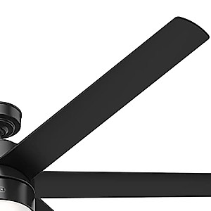 Hunter Fan Company 59628 Solaria Ceiling Fan, 72", Matte Black