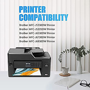 Miss Deer LC3019 XXL Compatible Ink Cartridge Replacement for Brother LC3019 LC3017 XXL LC3017 Work with Brother MFC-J5330DW MFC-J6730DW MFC-J6930DW MFC-J6530DW MFC-J5335DW(2BK/C/M/Y)
