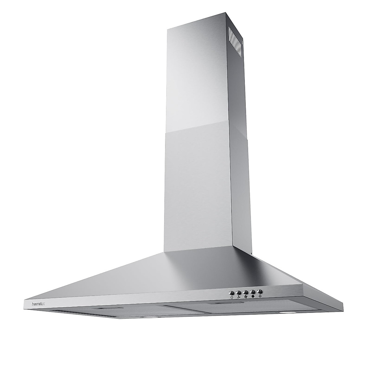 Hermitlux Range Hood 30 inch Stainless Steel, Wall Mount Vent Hood for Kitchen with Charcoal Filter, Ducted/Ductless Convertible