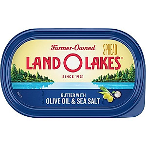 Land O Lakes Butter with Olive Oil & Sea Salt, Spreadable, 13 oz tub