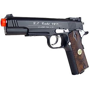500 fps new full metal wg airsoft m 1911 gas co2 hand gun pistol w/ 6mm bb bbs(Airsoft Gun)