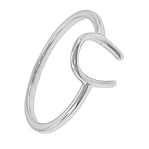 Heartbeat Sterling Silver Lucky Horseshoe Ring (6)
