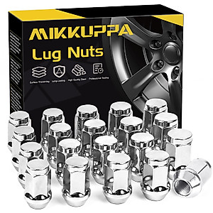 MIKKUPPA M12x1.25 Lug Nuts - Replacement for 1993-2021 Nissan Altima, 1988-2021 Nissan Maxima, Subaru Aftermarket Wheel - 20pcs Chrome Closed End Lug Nuts