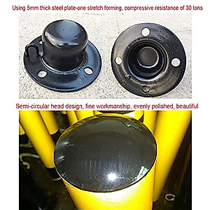 NOGRAX 2pcs Security Bollard with Removable Base,Durable Metal Car Parking Space Lock Bollard 50cm Protects Your Parking Space Parking