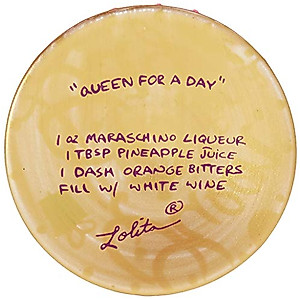 Designs by Lolita “Queen For a Day” Hand-painted Artisan Wine Glass, 15 oz.