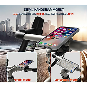 CQ Mountain Bike Phone Mount, Sincetop Bike Phone Holder for Bike Stem/Motorcycle Handlebar, 1s Lock/Detach Aluminum Scooter/MTB/Bicycle Cell Phone Holder Clip for iPhone & All 4.5"-7" Smartphones