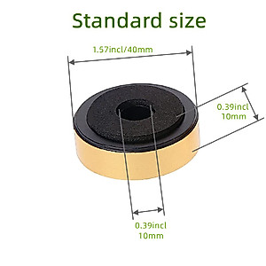 Sam&Johnny 4Pcs Speaker Spikes Stand Feets Audio Active Speakers Repair Parts Accessories DIY for Home Theater Sound System etc(Gold)