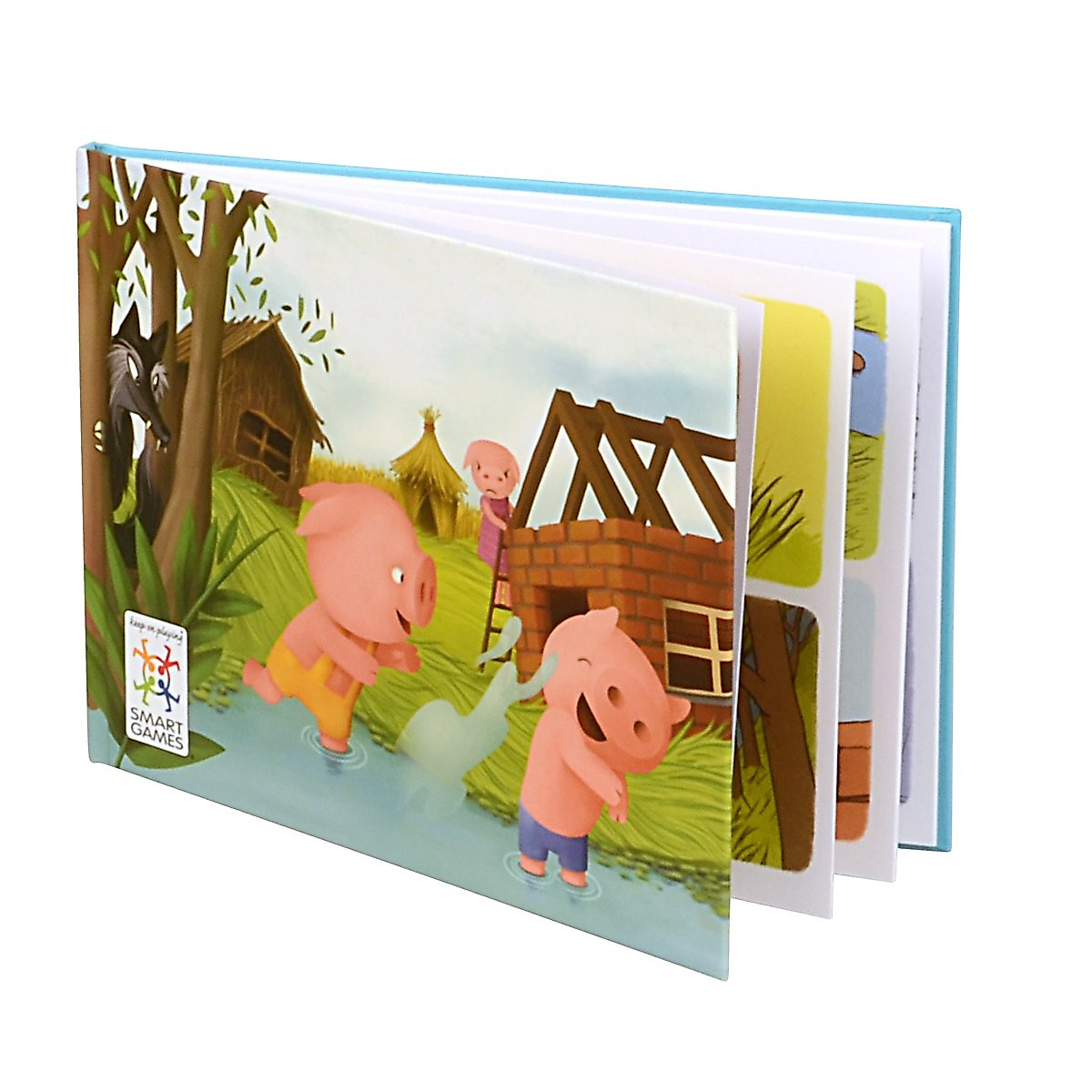 SmartGames Three Little Piggies - Deluxe Cognitive Skill-Building Puzzle Game featuring 48 Playful Challenges for Ages 3+