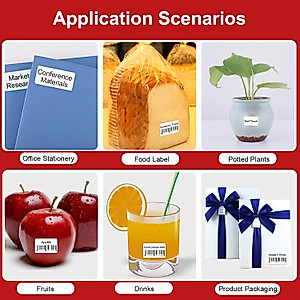 BrokSilent Label Maker Machine B21, Mini Desktop Label Printers, Wireless Portable Bluetooth Thermal Barcode Label Printer with Tape for Phone (Red)