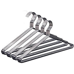 MISSLO 20 Pack Metal Hangers Heavy Duty Stainless Steel Hangers for Clothes Closet Coat Clothing Suit Shirt, 16.4 Inch