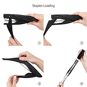 Amazon Basics Hand Held Plier Stapler, 25 Sheet Capacity, Black