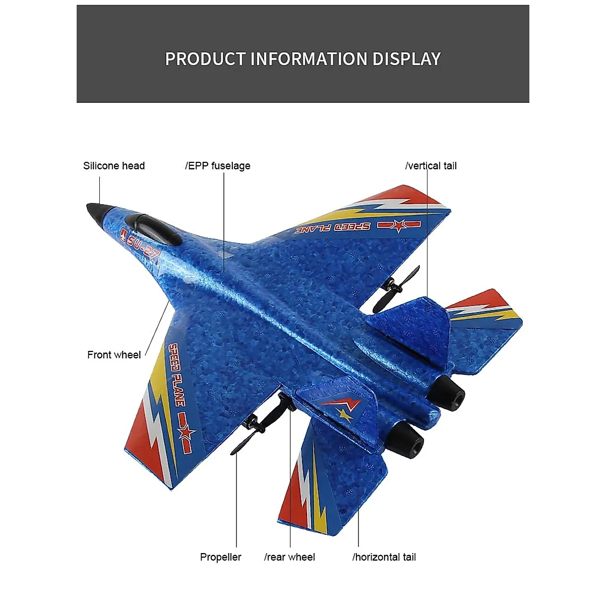 RC Plane,Remote Control Airplanes, Su-27 Ready to Fly Remote,2 Channel 2.4GHZ Remote Control Plane Aircraft,RC Airplane for Boys Girls Adults Beginners