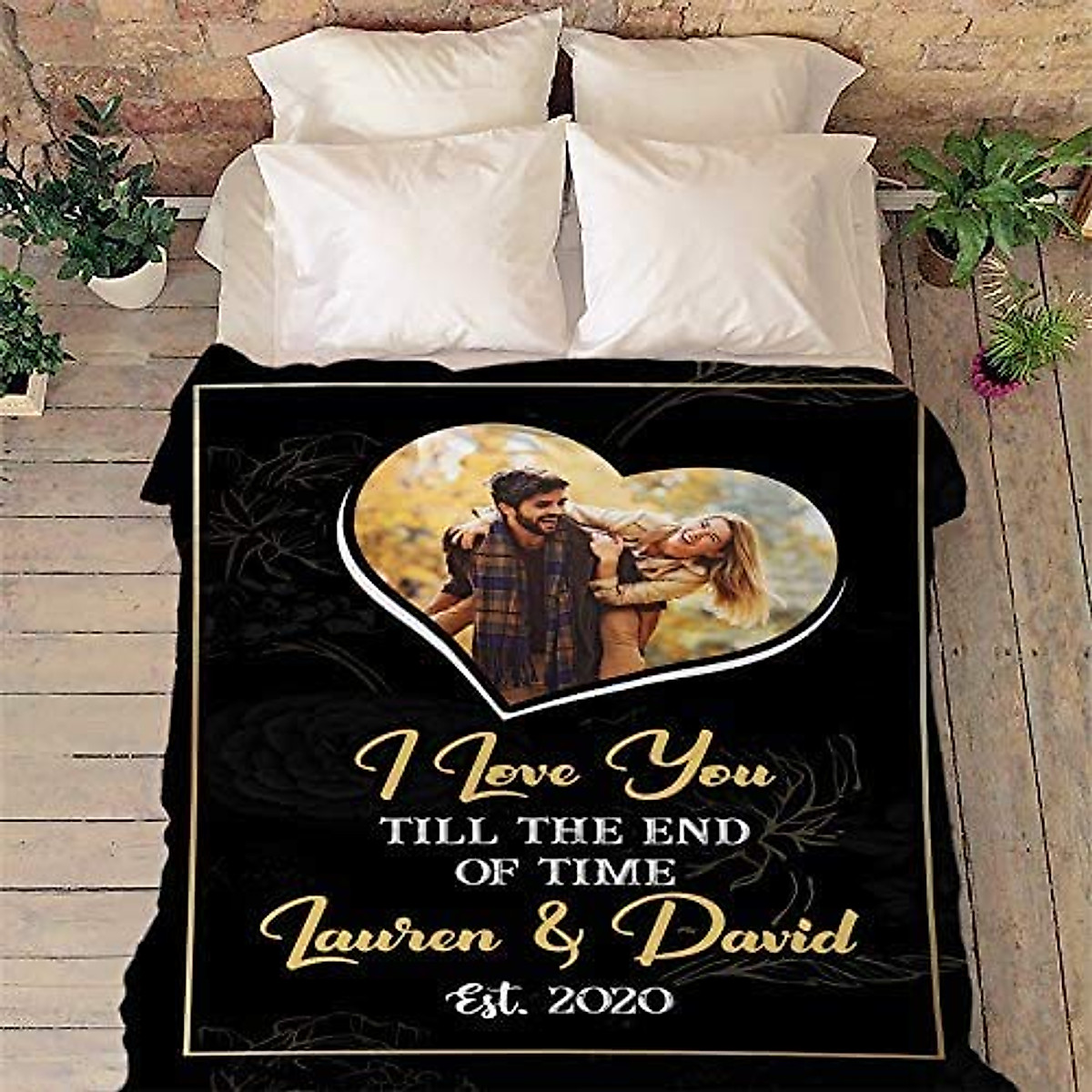 Customized Fleece Blankets for Wife with Husband's Name, Best Gift for Your Life Partner with Quotes, Valentine's Day Gifts, Birthday Gift, for Wife, Supersoft and Cozy Blanket
