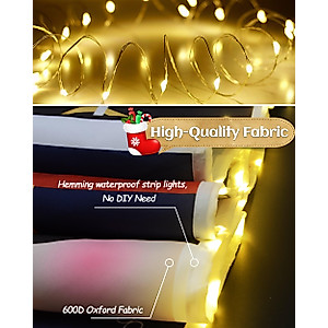 Christmas Decorations Banners with String Lights, Nutcracker Xmas Party Decor, Life Size Soldier Model Nutcracker Banners for Outdoor/Indoor Home Front Door, 600D Fabric Porch Sign